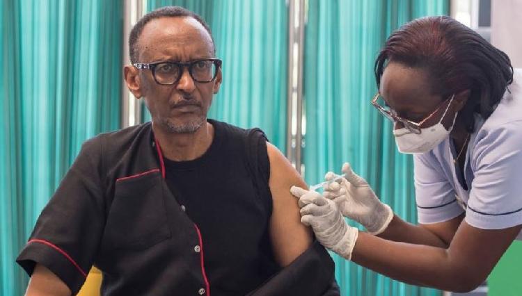 Rwanda's Kagame receives first COVID-19 vaccine jab - CGTN
